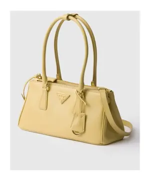 Prada Galleria Medium Leather Bag - Vanilla