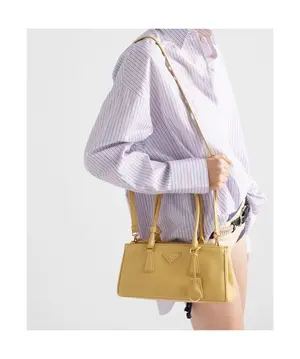 Prada Galleria Medium Leather Bag - Vanilla