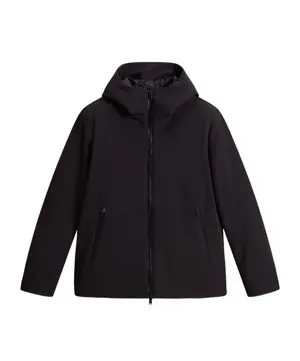 Woolrich Softshell Jacket With Hood And Zip Fastening