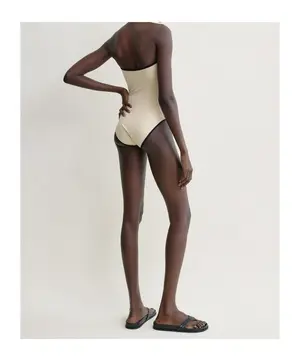 TOTEME Strapless Swimsuit With Contrasting Trim
