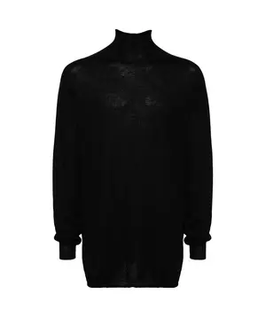 Rick Owens Mock-neck Jumper - Black