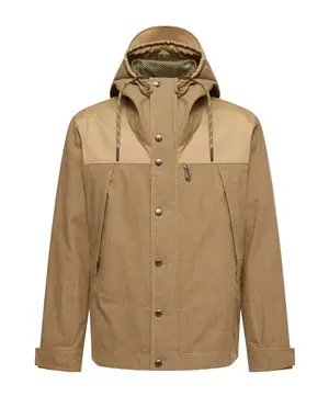 Moncler Givors Linen Hooded Jacket - Light Brown