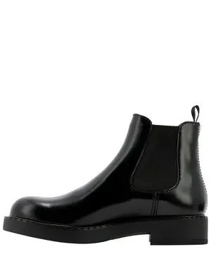 Prada Brushed Leather Chelsea Boots