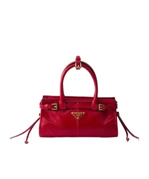 Prada Bonnie Leather Mini Handbag - Red