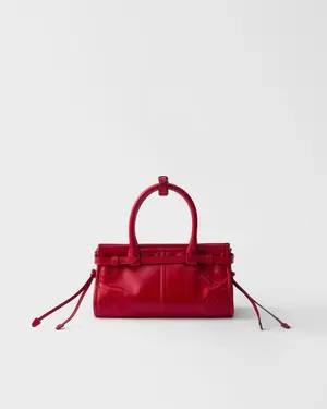 Prada Bonnie Leather Mini Handbag - Red
