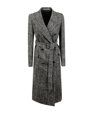Tagliatore Double-breasted Belted Coat