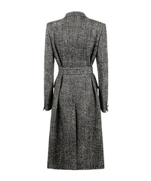 Tagliatore Double-breasted Belted Coat