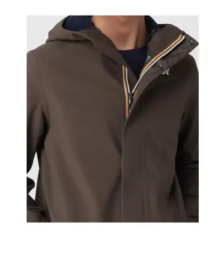 K-WAY Logo Patch Hooded Coat