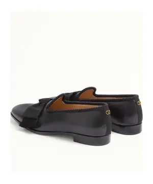 Valentino Garavani Leather Fringe Detailed Slip-on Loafers