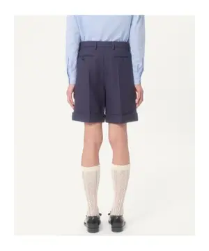 Valentino Garavani Cuffed Wool Bermuda Shorts