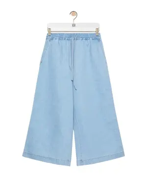 Loewe Cropped Wide-leg Trousers