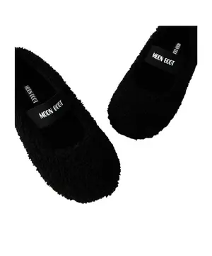 Moon Boot Shearling Ballet Pumps - Black