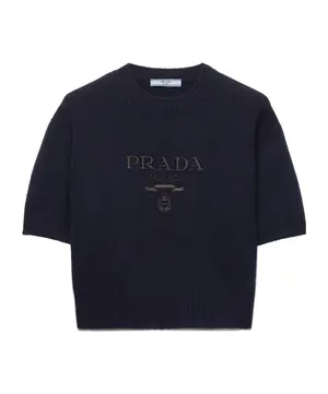 Prada Wool And Cashmere Crew-neck Sweater