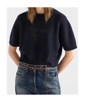 Prada Wool And Cashmere Crew-neck Sweater