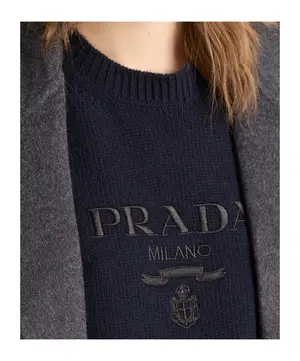 Prada Wool And Cashmere Crew-neck Sweater
