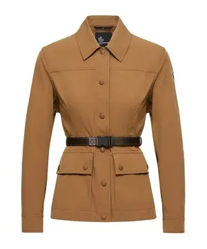 Moncler Isfara Taffeta Shirt Jacket With Detachable Belt