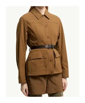 Moncler Isfara Taffeta Shirt Jacket With Detachable Belt