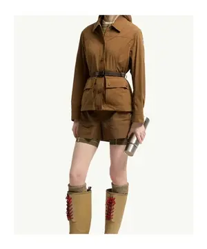 Moncler Isfara Taffeta Shirt Jacket With Detachable Belt