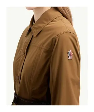 Moncler Isfara Taffeta Shirt Jacket With Detachable Belt