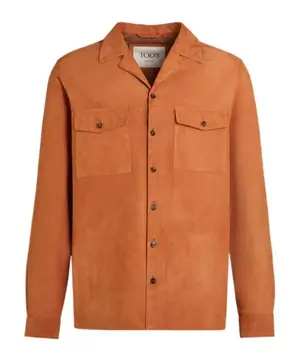 TOD'S Long-sleeved Shirt Jacket - Orange