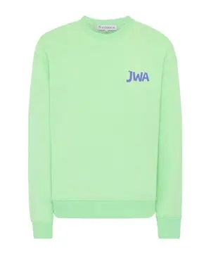 J.W.ANDERSON Jw Anderson Logo-printed Crewneck Sweatshirt - Green