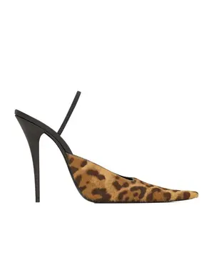 Saint Laurent Open-toe High-heeled Sandals - Leopard