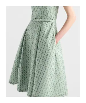 Prada Floral Print Duchess Dress