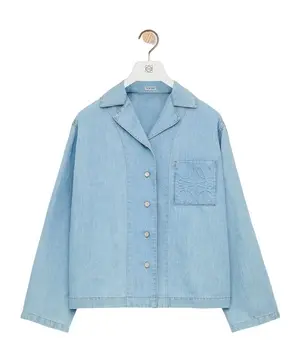 Loewe Pyjama Blouse In Denim - Light Denim