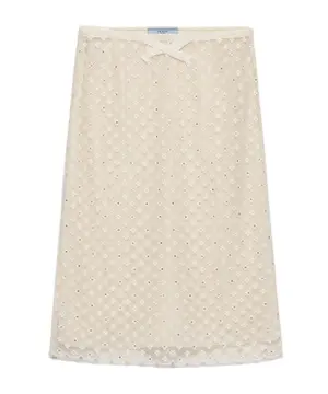 PRADA Prada Embroidered Lace Skirt