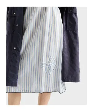 Prada Striped Dress With Bow