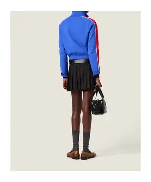 Miu Miu Pleated Pinstripe Mini Skirt