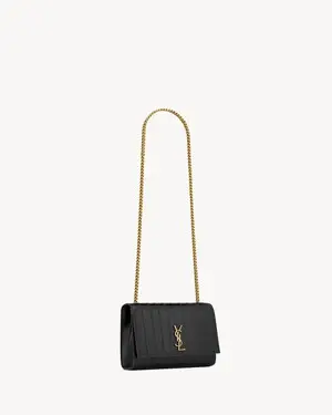 Saint Laurent Flap Shoulder Bag With Chain Strap - Black