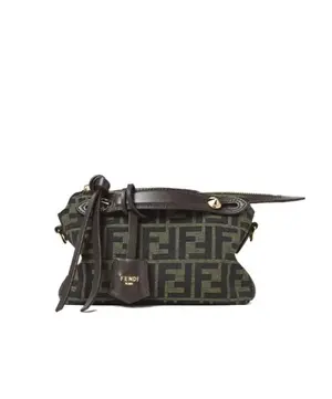 Fendi Mini The Way Soft Ff Zucca Jacquard And Leather Bag - Brown