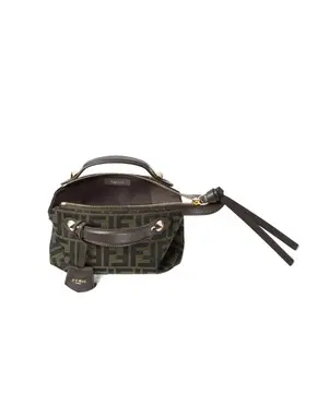 Fendi Mini The Way Soft Ff Zucca Jacquard And Leather Bag - Brown