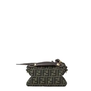 Fendi Mini The Way Soft Ff Zucca Jacquard And Leather Bag - Brown