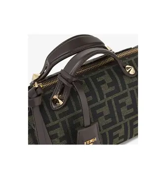 Fendi Mini The Way Soft Ff Zucca Jacquard And Leather Bag - Brown