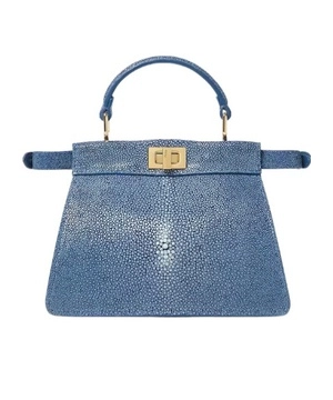 Fendi Peekaboo Iseeu Petite Stingray Bag - Light Indigo