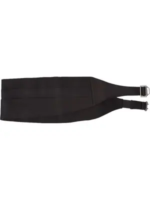 Prada Satin Finish Tuxedo Belt - Black