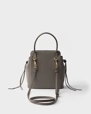 Prada Carry Mini Leather Handbag - Clay
