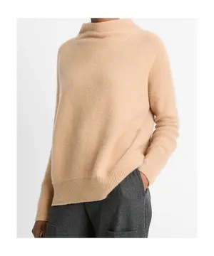 Vince Funnel Neck Jumper - Camel