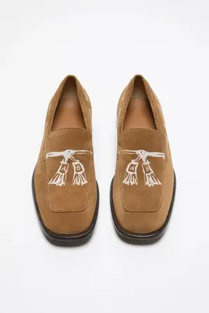Acne Studios Printed Suede Loafers