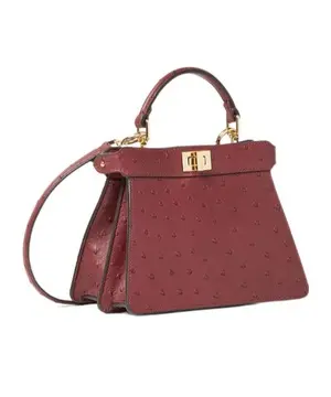 Fendi Peekaboo Iseeu Petite Dark Ostrich Bag