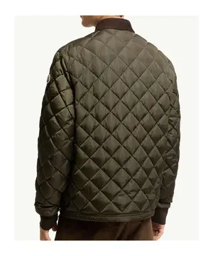 Moncler Quilted Down Jacket With Logo Patch