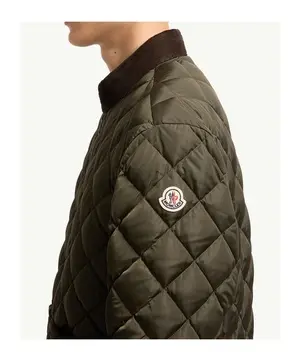 Moncler Quilted Down Jacket With Logo Patch