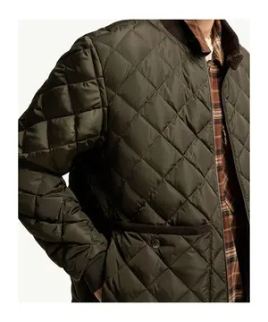 Moncler Quilted Down Jacket With Logo Patch
