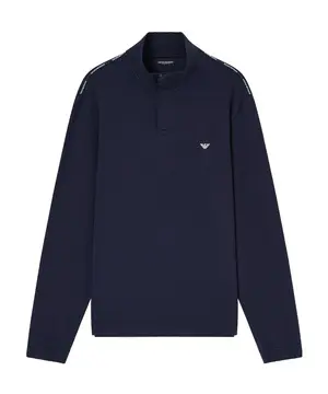 Emporio Armani Stand-up Collar Sweatshirt - Black