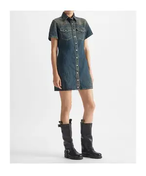 Fendi Washed Denim Short Dress