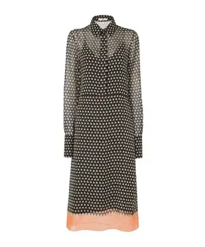Fendi Printed Silk Dress - Black