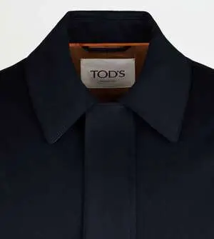 TOD'S Leather Base Collar Coat