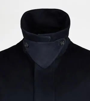TOD'S Leather Base Collar Coat